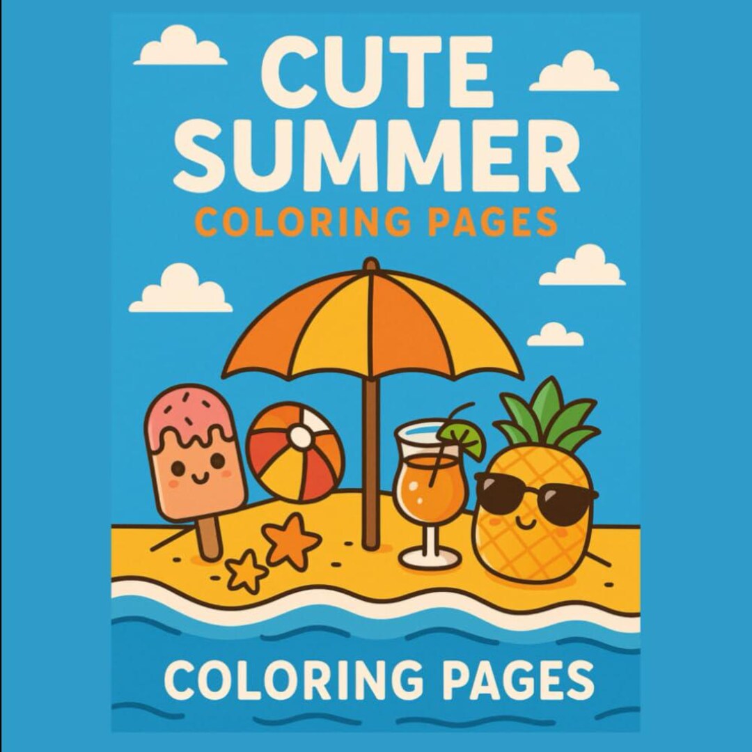 Cute Summer Coloring Pages – 100+ Printable Designs | Digital Download ...