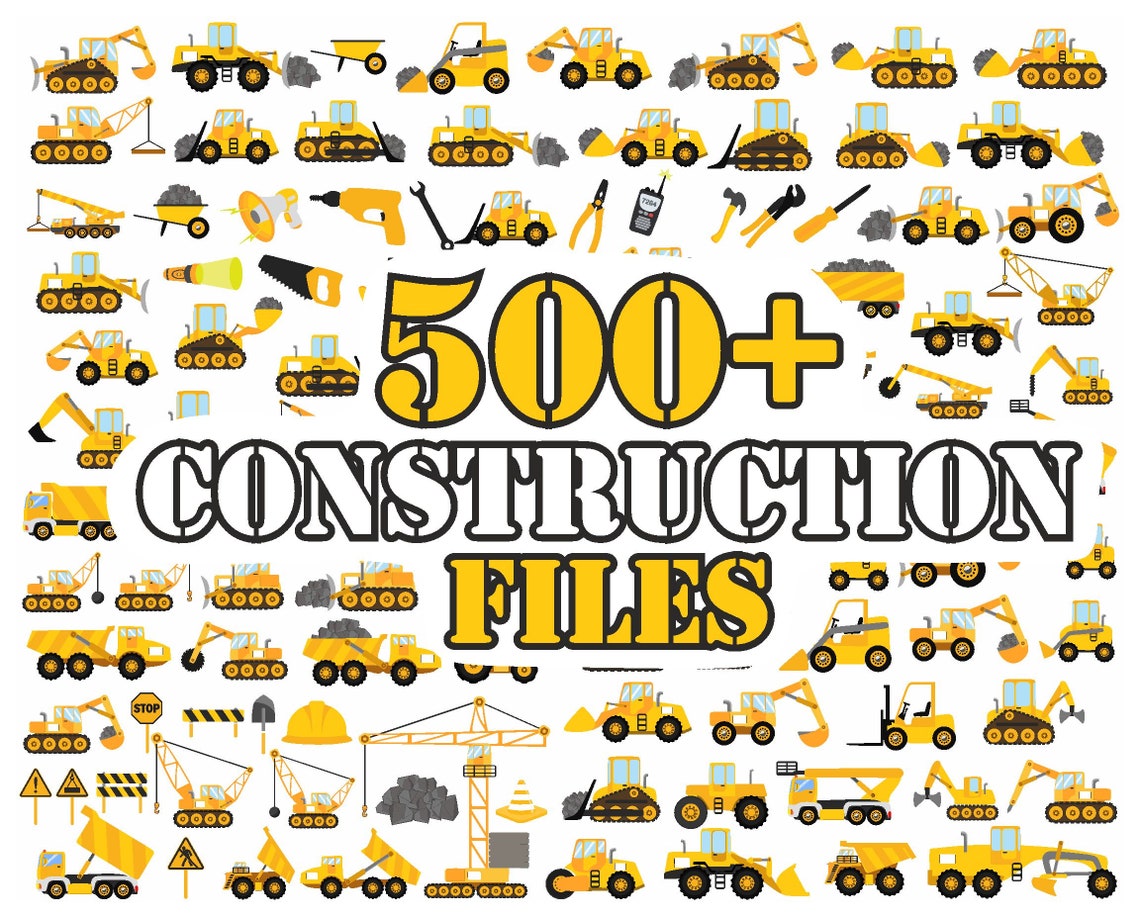 Construction SVG Mega Bundle - Boy Birthday Svg - Construction Clipart ...
