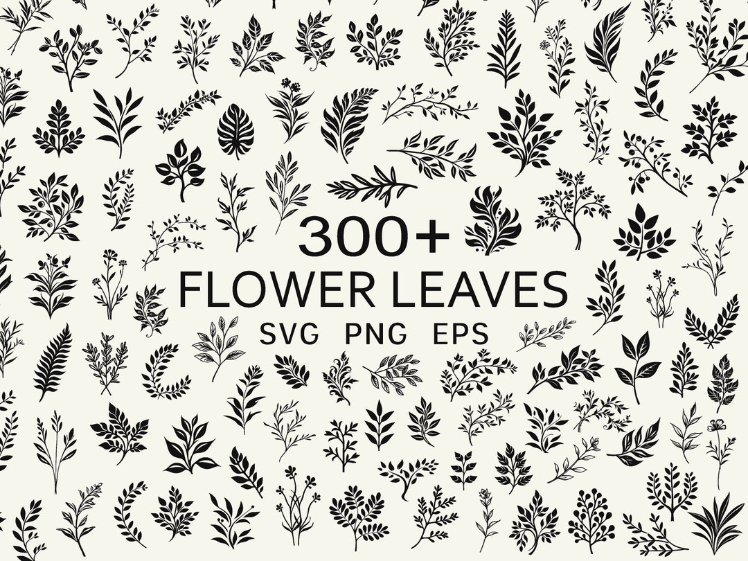 300 Leaves & Branches SVG Clipart - Leaf Vector Bundle - Greenery Svg ...