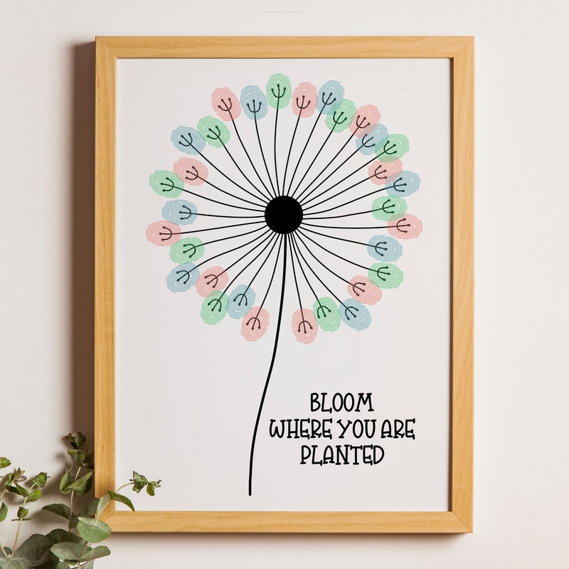 Dandelion Fingerprint Svg - Etsy