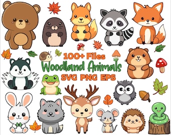 Woodland Animal Svg Outline Woodland Svg Forest Clip Art - Etsy