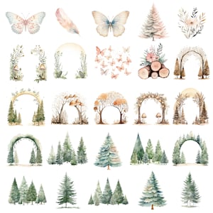 Cute Boho Woodland PNG Clipart - Transparent Boho Woodland Animals PNG ...