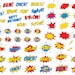 Comic Style Action Bubbles SVG Clipart - Comic Cartoon Style PNG Bundle ...
