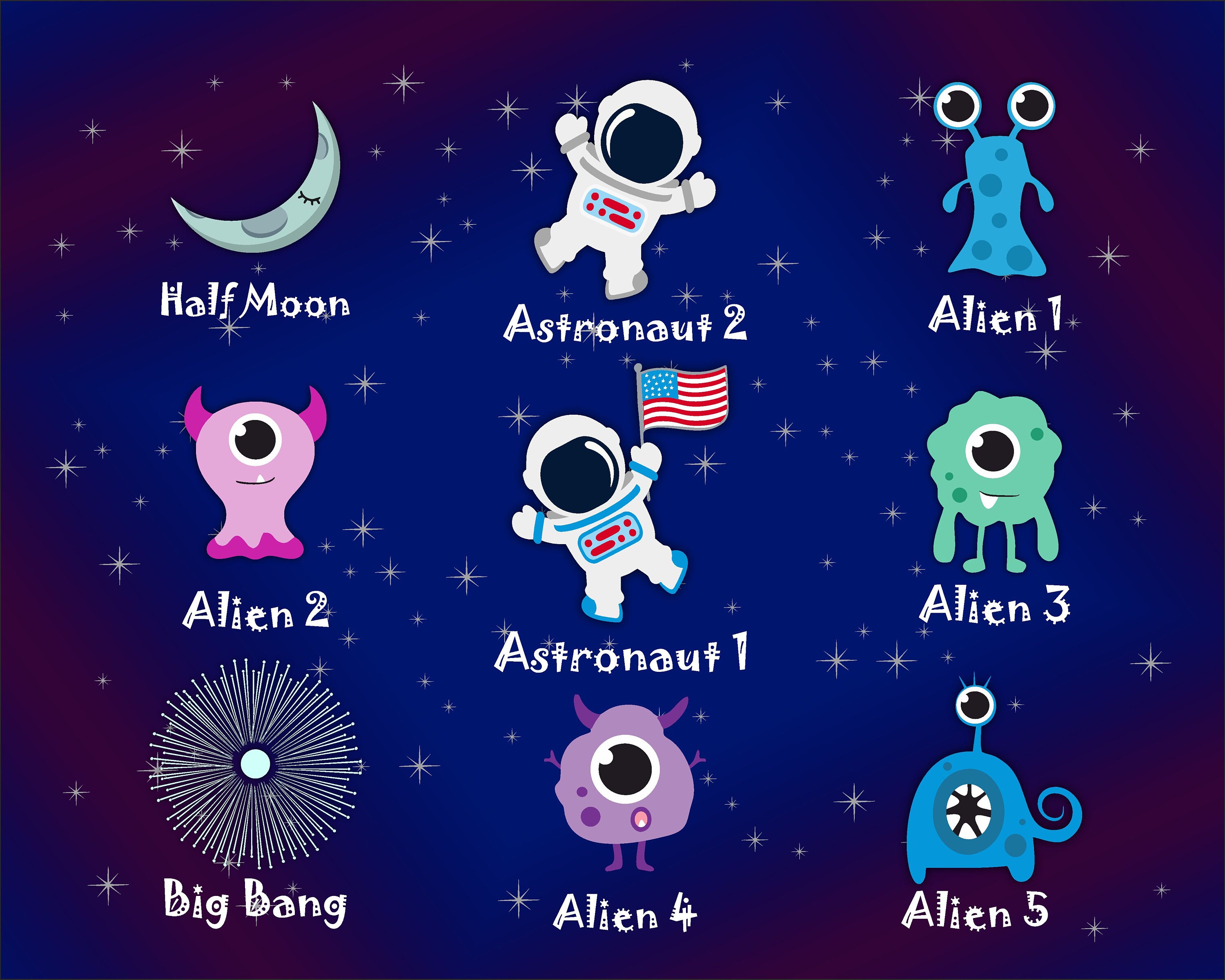 Planets SVG Mega Bundle Solar System Clipart Space Bundle - Etsy Canada