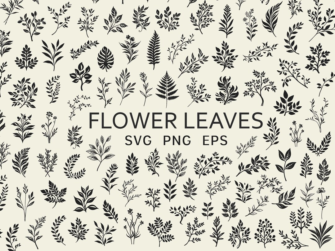 100 Leaves & Branches SVG Clipart - Leaf Vector Bundle - Greenery Svg ...