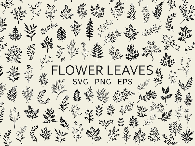 100 Leaves & Branches SVG Clipart - Leaf Vector Bundle - Greenery Svg ...