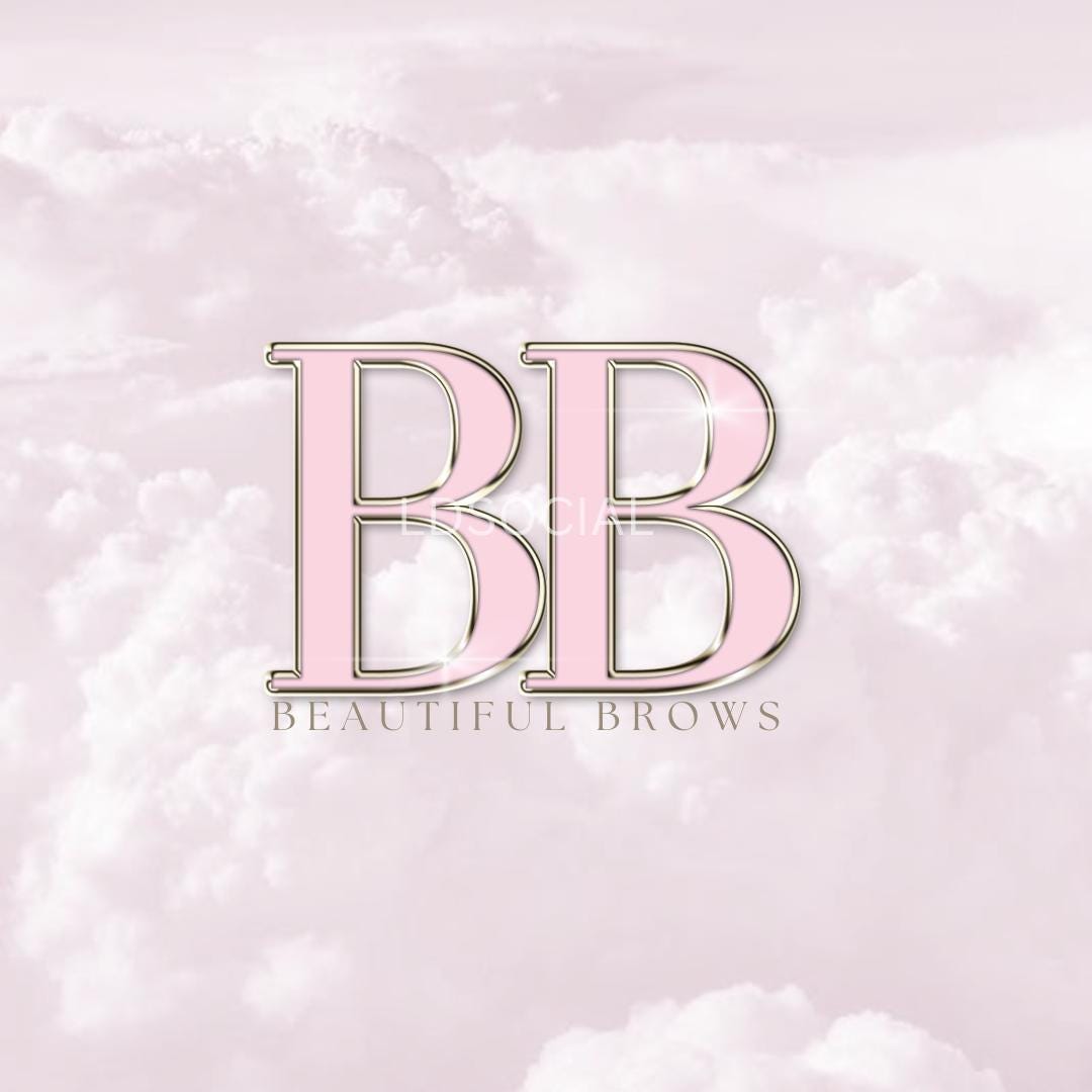 Custom 3D Initials Logo With Pink & Gold Text Choice of Backgrounds ...