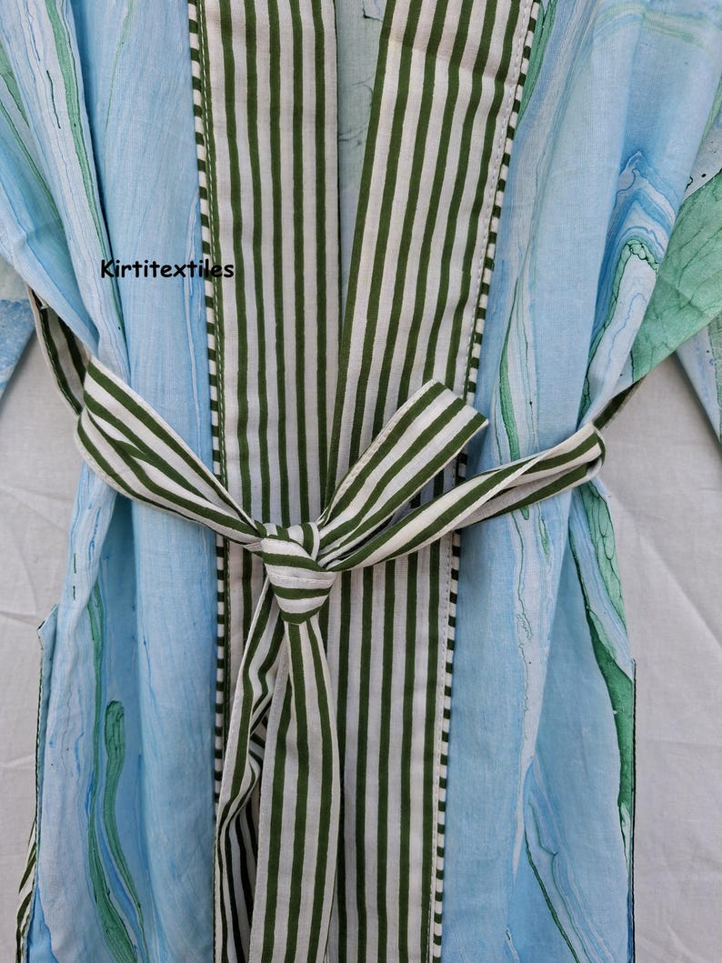 Marble Print Cotton Robe, Festival Clothing, Bath Robe, Kimono for ...