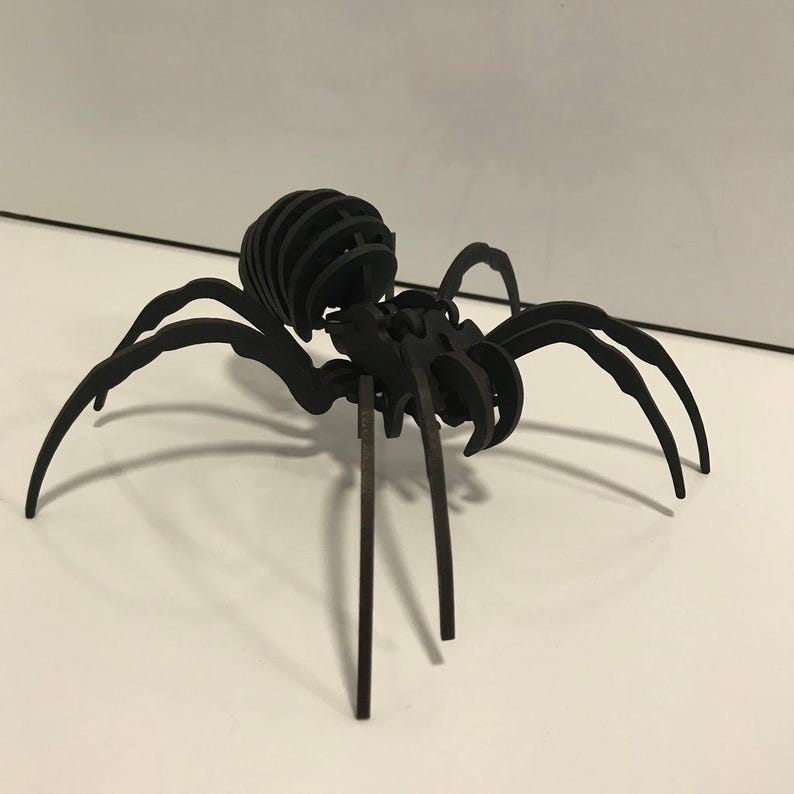 Laser Cut 3D Spider Puzzle DXF File Unique DIY Craft Design Laser Cut ...