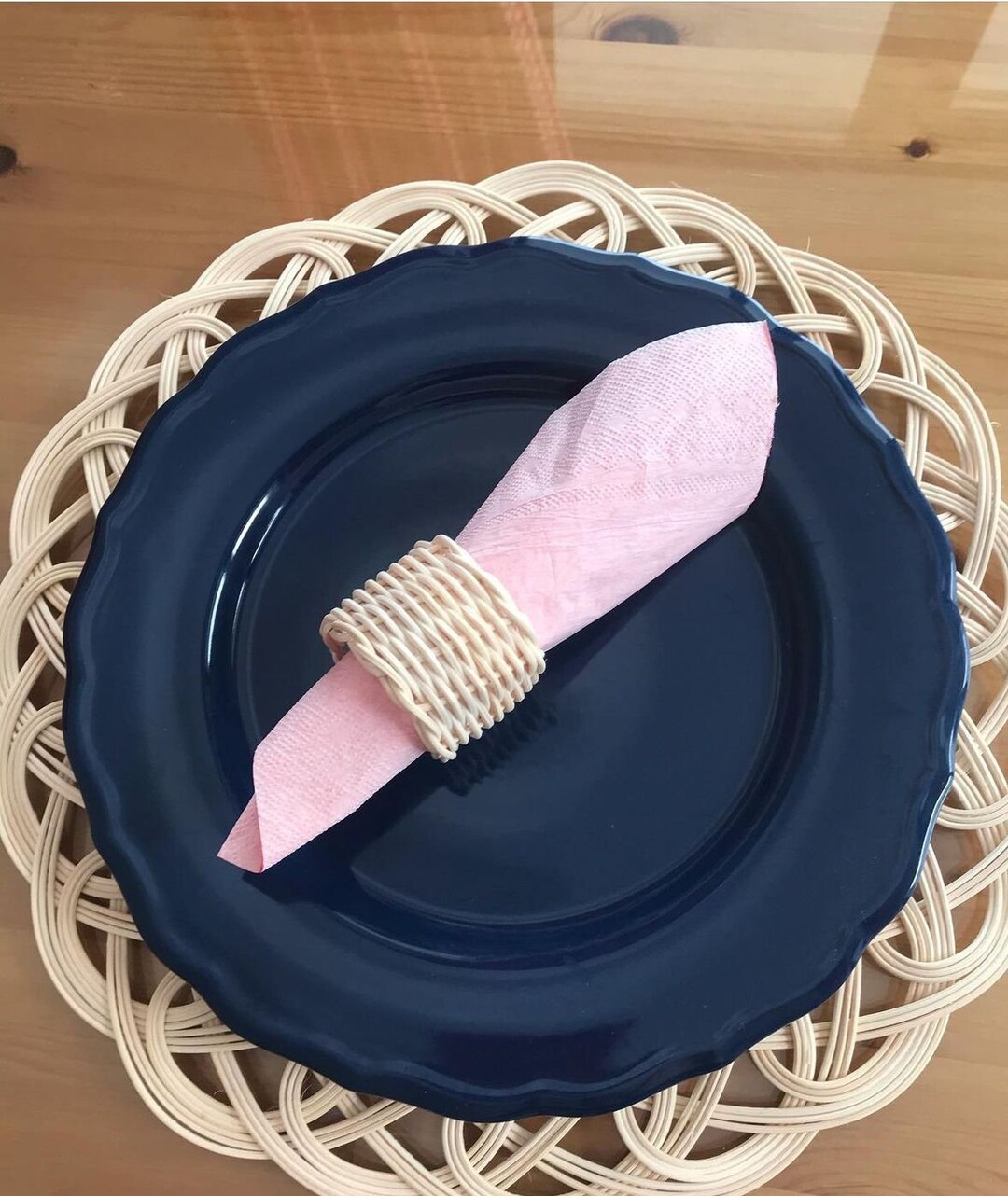 Rattan Napkin Ring Set of 4 Napkin Ring - Etsy