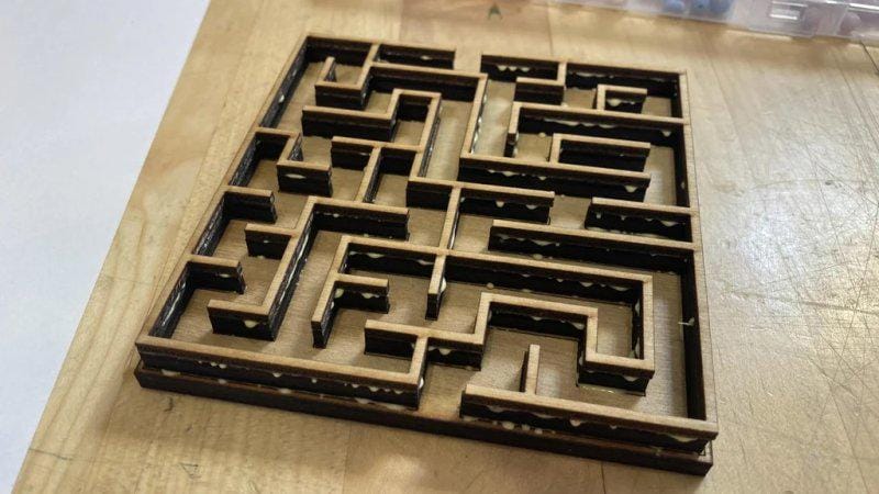 Custom Laser Cut Two-level Maze DXF File Design Template for DIY ...