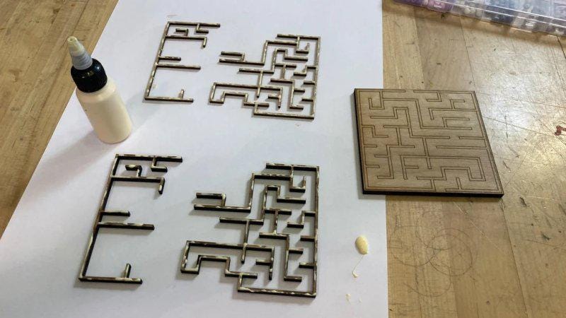 Custom Laser Cut Two-level Maze DXF File Design Template for DIY ...