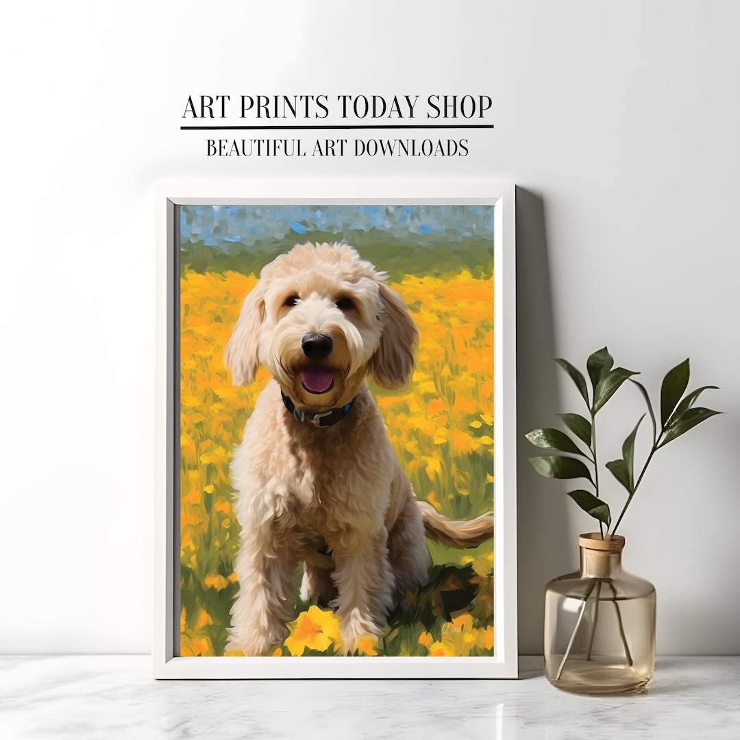 Goldendoodle Art Print | Instant Download | Downloadable Wall Art ...
