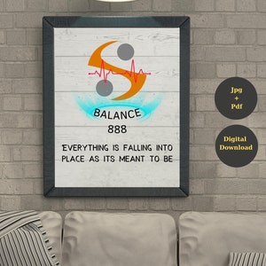 888 Angel Number, Instant Printable Wall Art Print, Digital Download ...