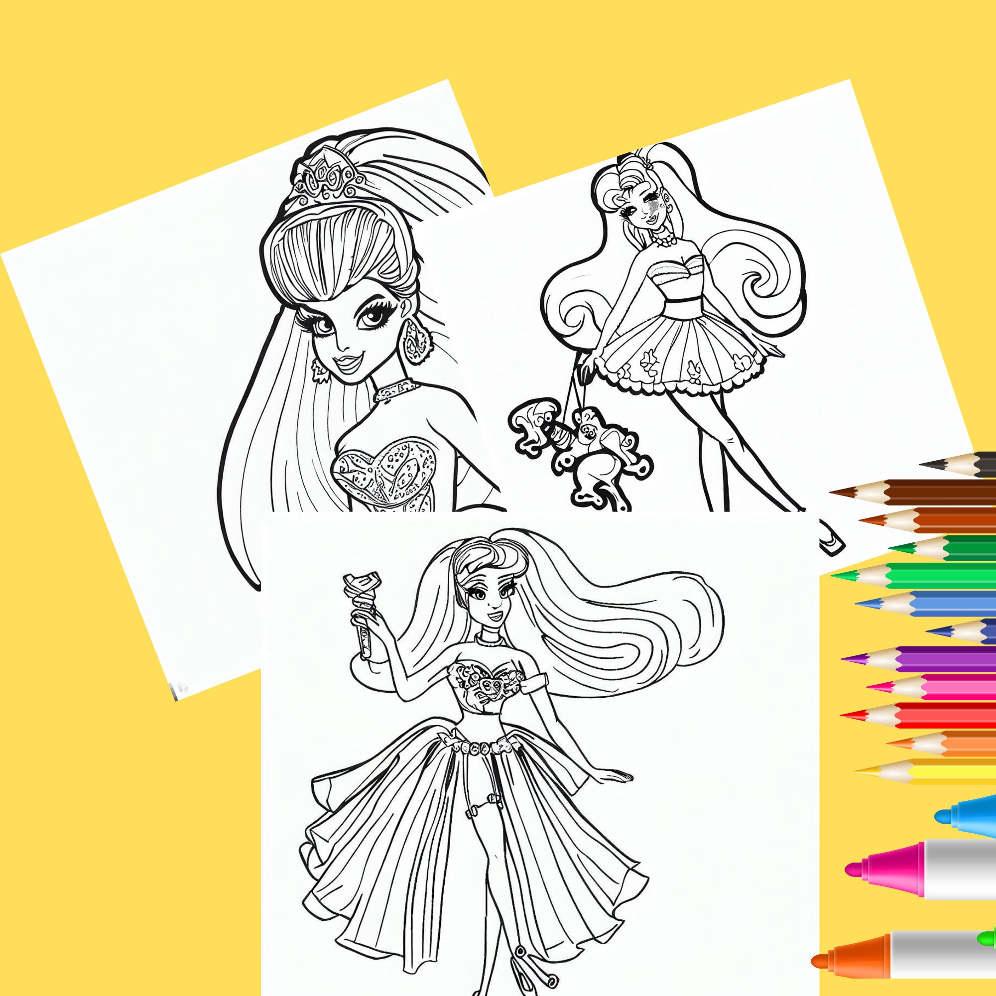 Barbie Coloring Pages, Barbie Coloring Sheets for Kids, Printable ...