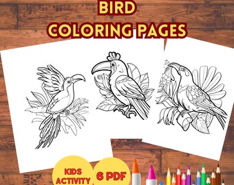 20 Bird Coloring Pages, Printable Bird Coloring Pages for Kids, Birds ...