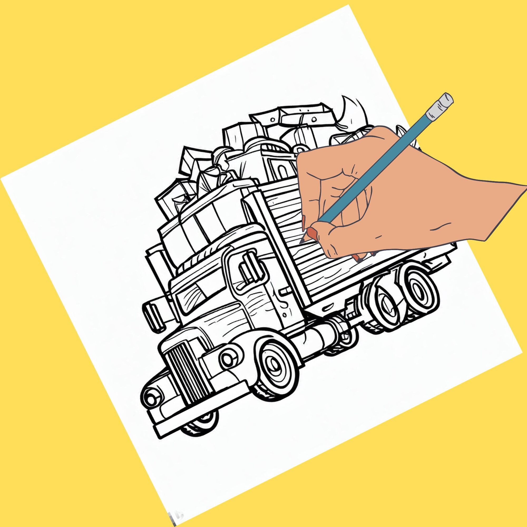 Trucks Coloring Pages, Coloring Pages for Kids, Truck Coloring Sheets ...