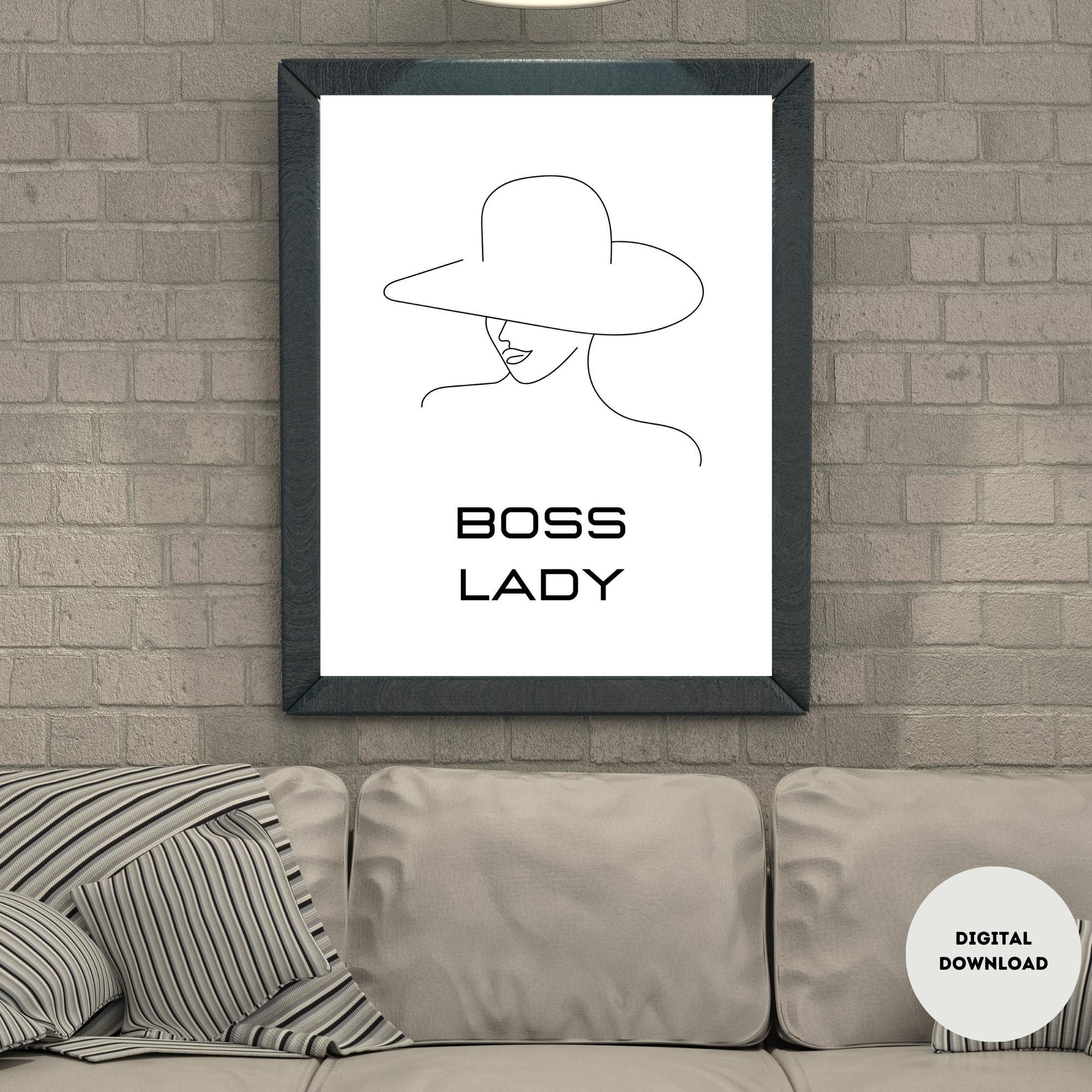 Boss Lady Wall Art, Modern Boss Lady Decor, Feminist Poster, Motivation ...