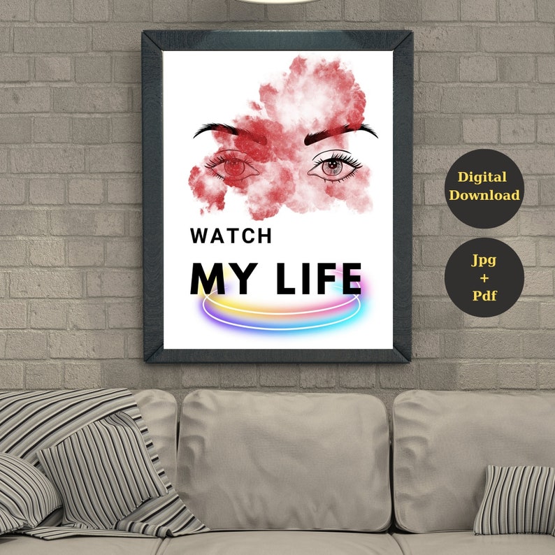 My Life Poster, Inspirational Quotes, Gift for Her, Motivational Print ...