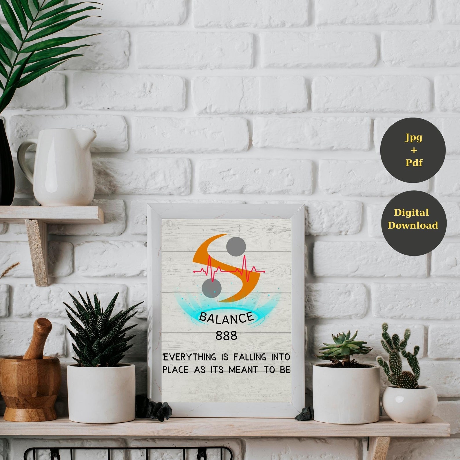 888 Angel Number, Instant Printable Wall Art Print, Digital Download ...