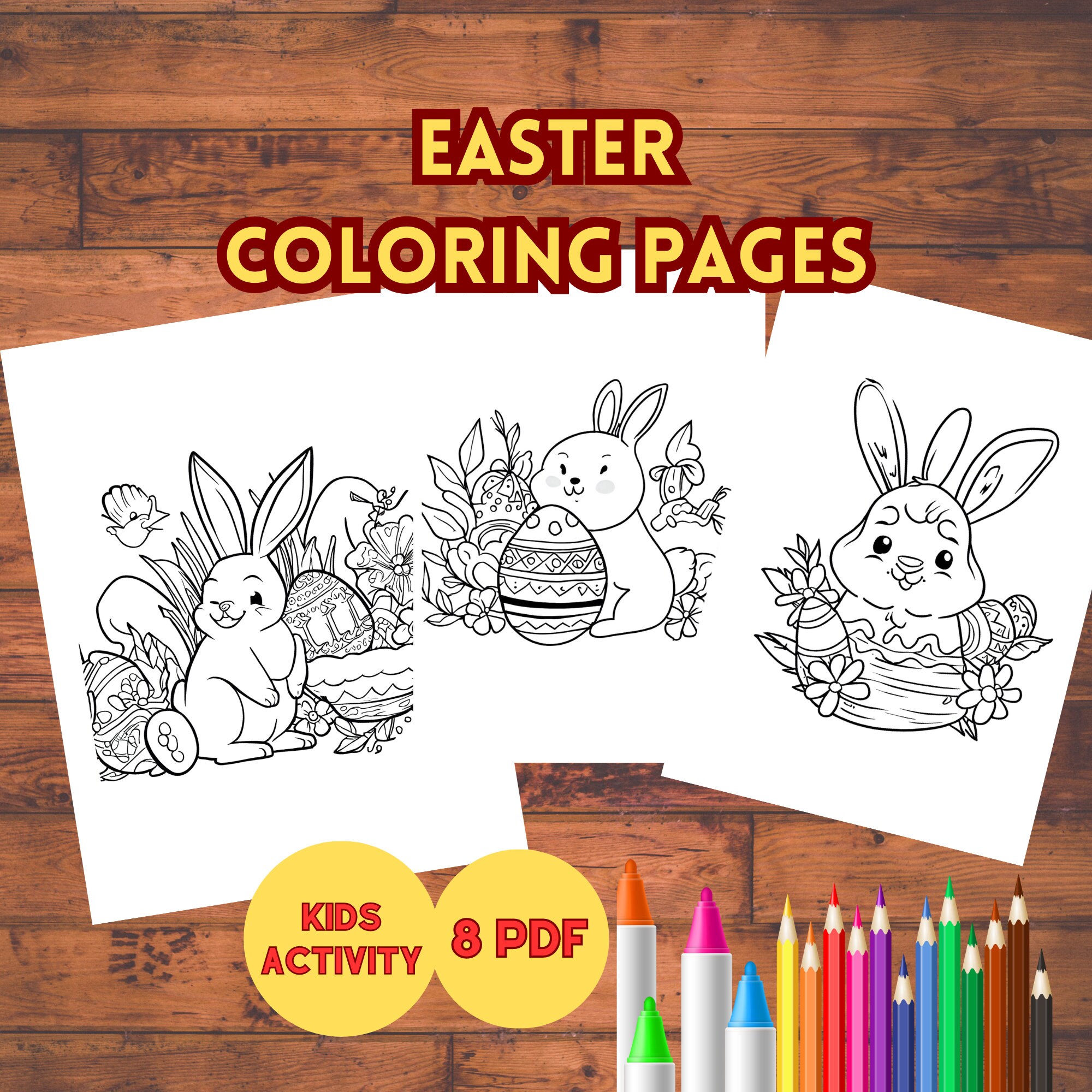 Easter Coloring Pages, Easter Printable Sheets for Kids, Easter Kids ...