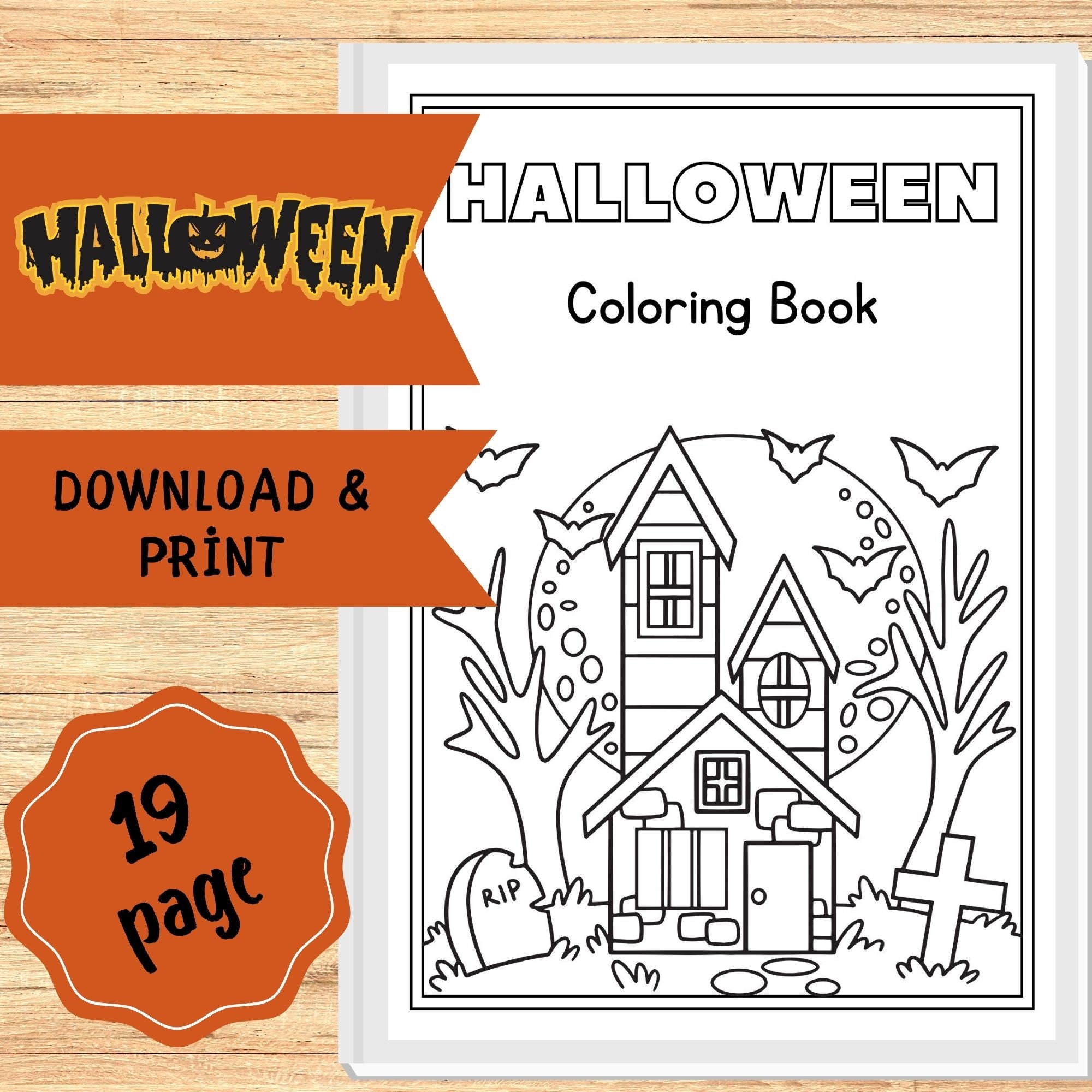 Halloween Coloring Book Pages for Kids, Creepy and Kid-friendly ...