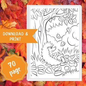 70 Beautiful Autumn Coloring Book for Preschool and Kindergarten Kids ...
