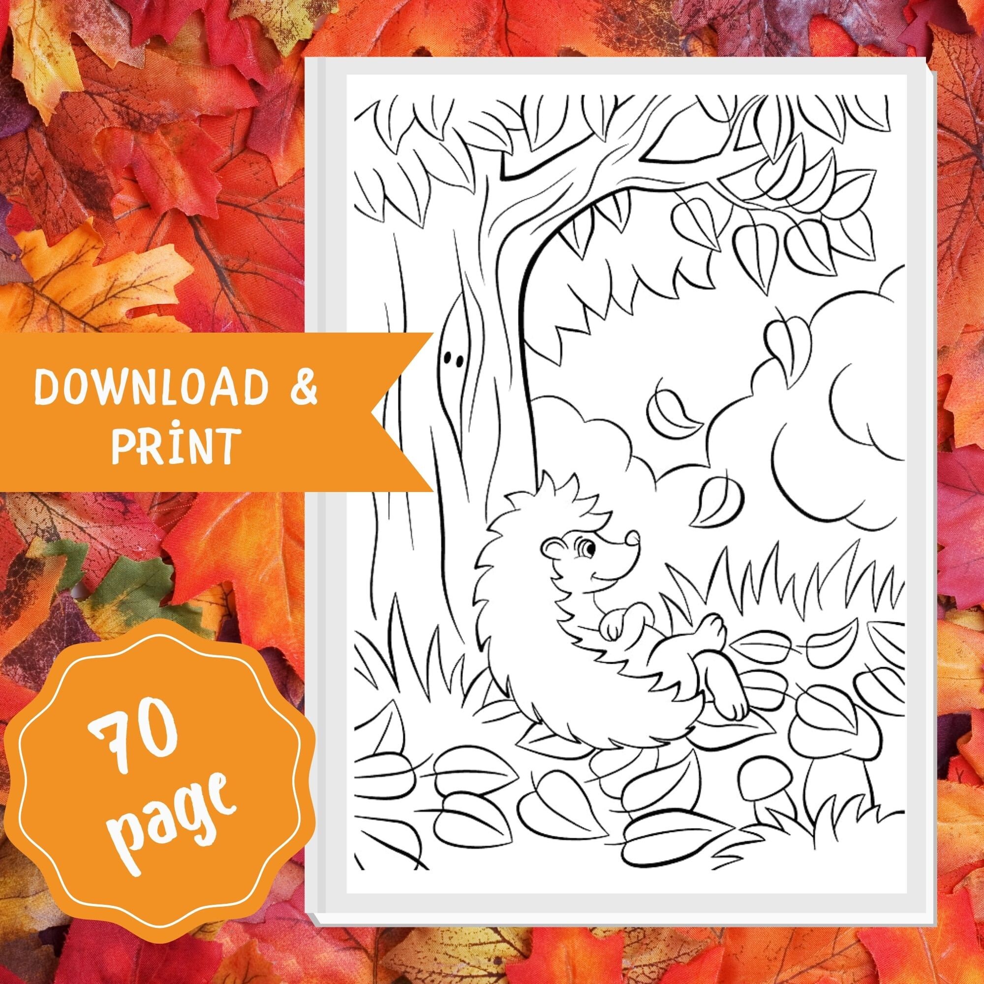 70 Beautiful Autumn Coloring Book for Preschool and Kindergarten Kids ...