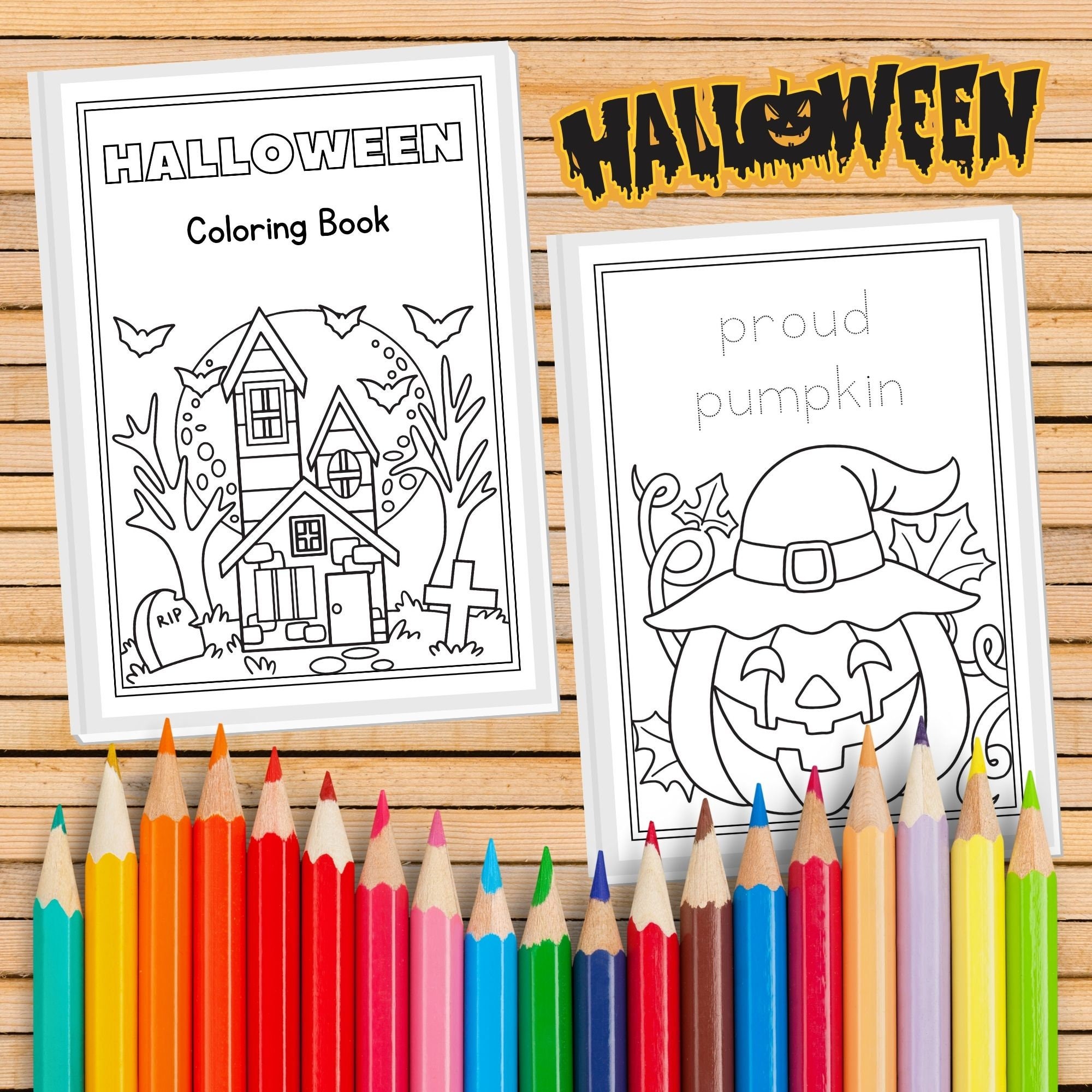 Halloween Coloring Book Pages for Kids, Creepy and Kid-friendly ...