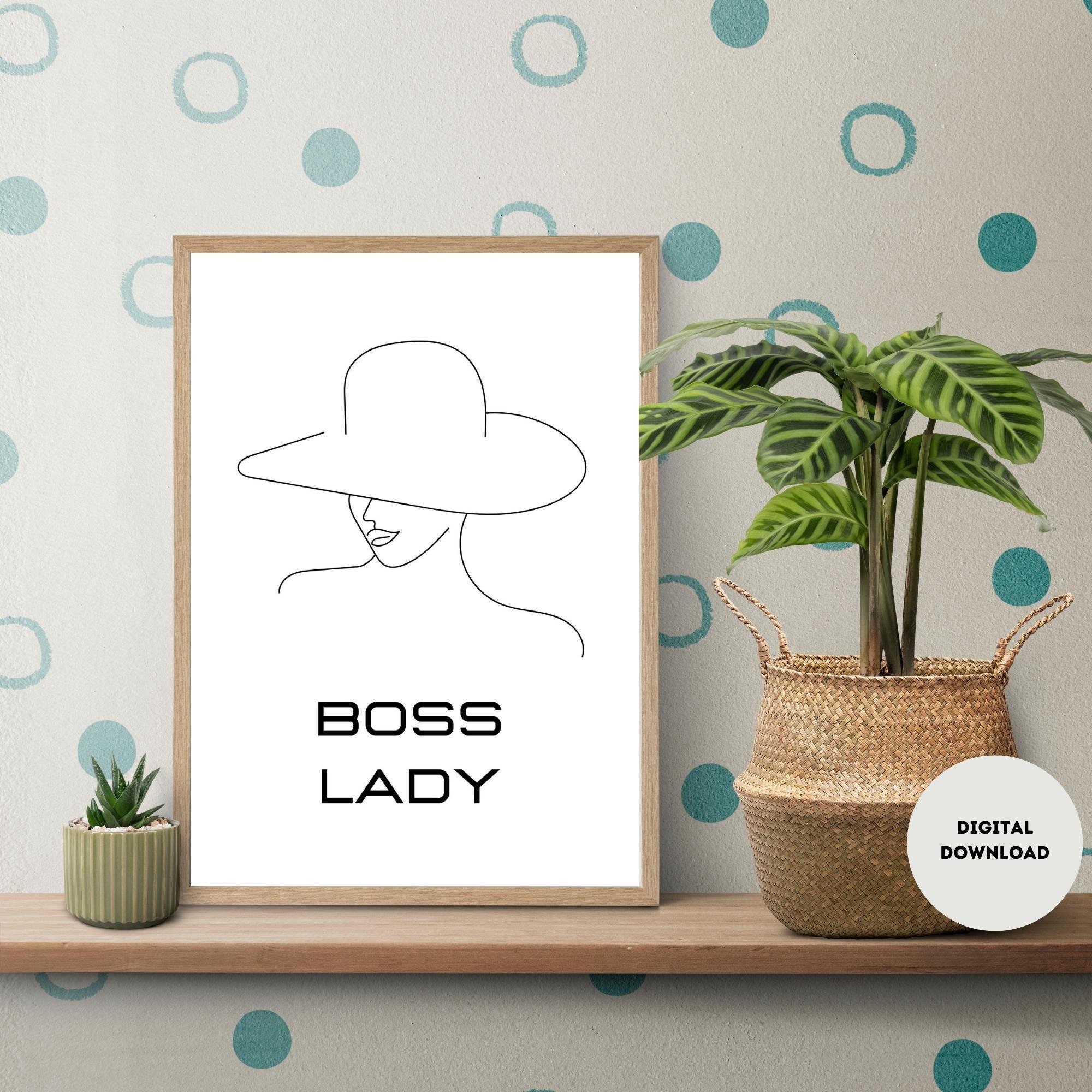 Boss Lady Wall Art, Modern Boss Lady Decor, Feminist Poster, Motivation ...