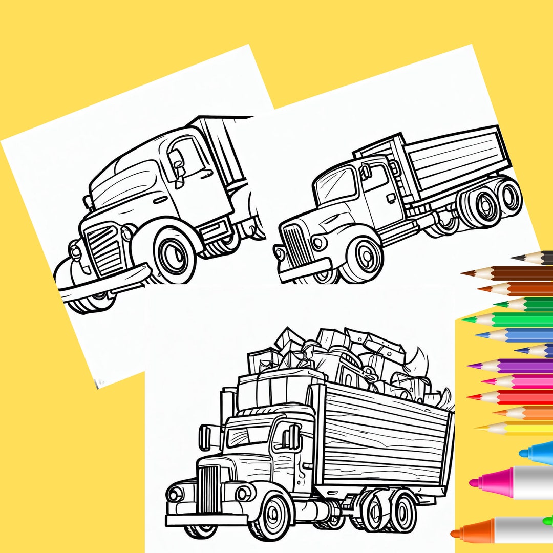 Trucks Coloring Pages, Coloring Pages for Kids, Truck Coloring Sheets ...