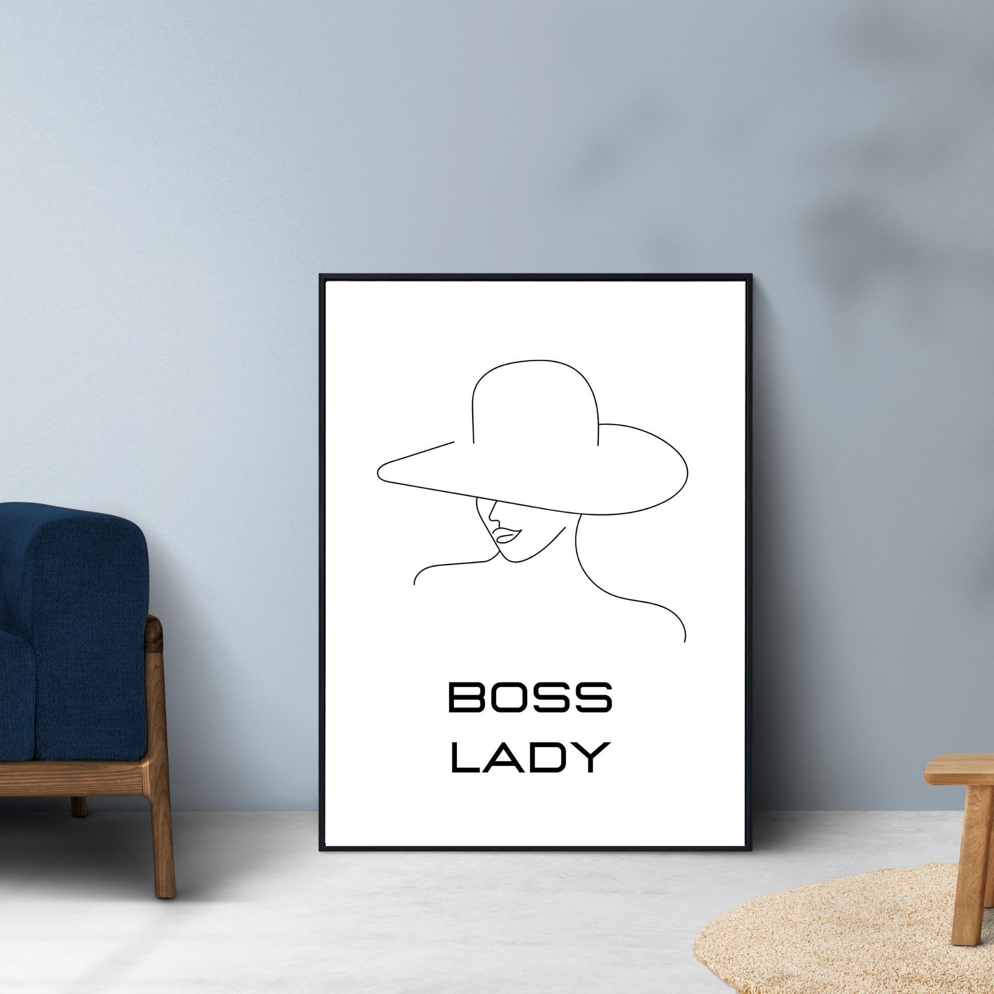 Boss Lady Wall Art, Modern Boss Lady Decor, Feminist Poster, Motivation ...