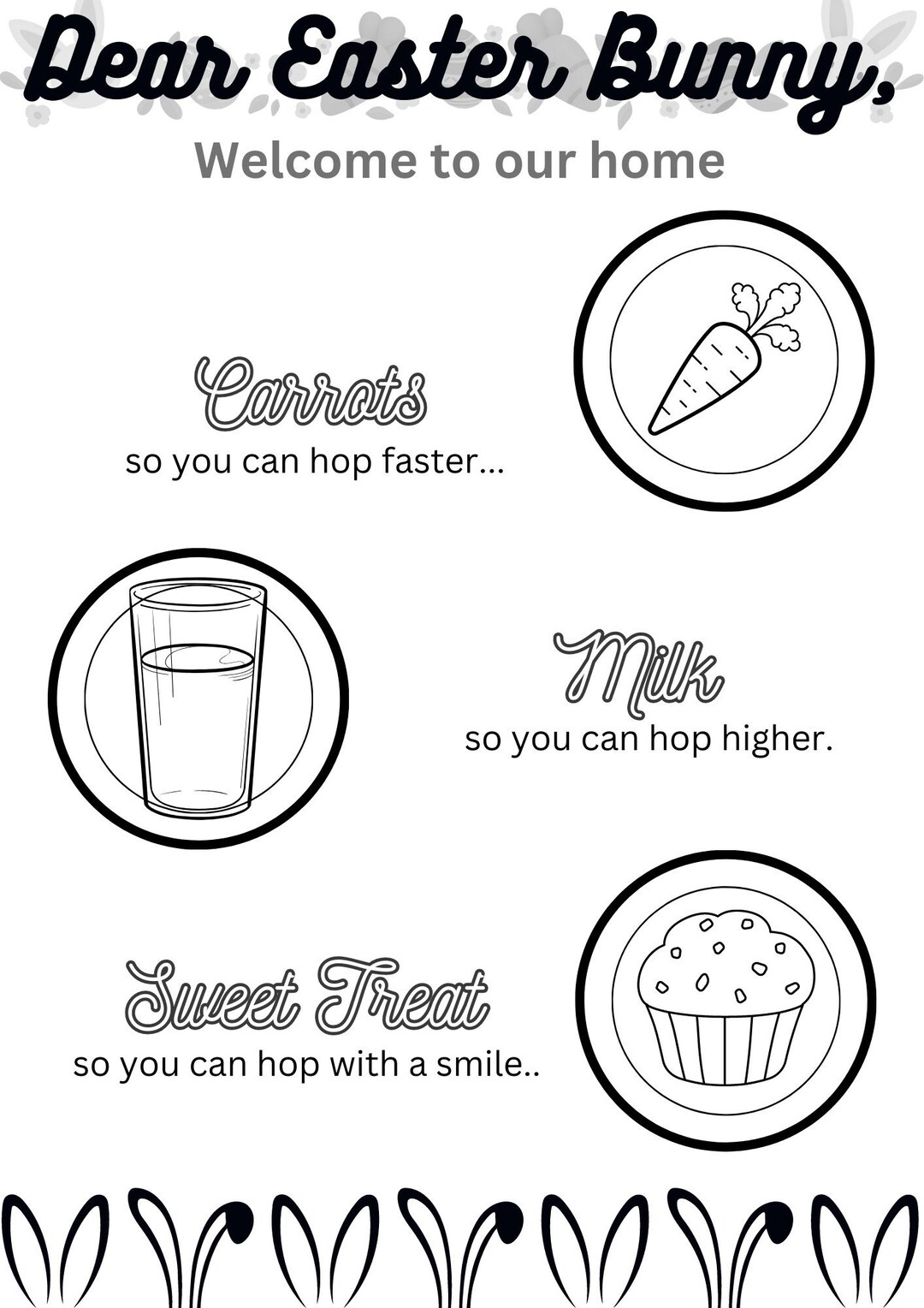 Easter Bunny Colouring Note Letter Printable Digital Product PDF - Etsy