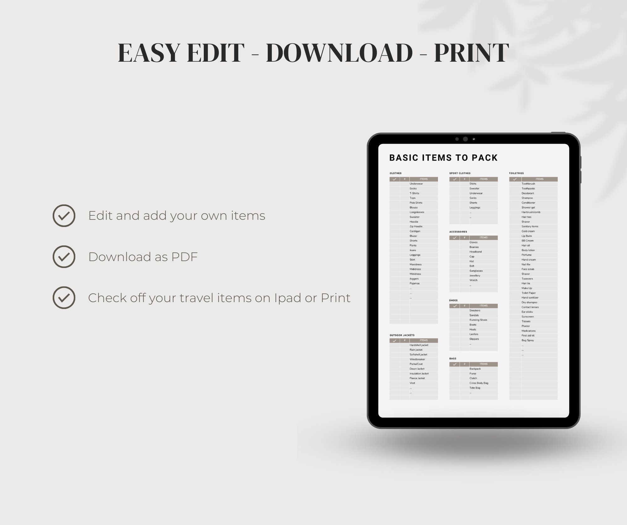Bali Travel Itinerary Template With Packing Checklist (canva PDF) - Etsy