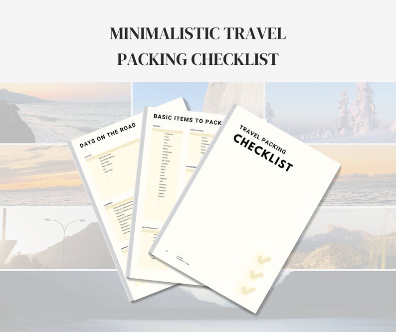 Editable Travel Packing List Template Printable PDF Checklist Planner ...