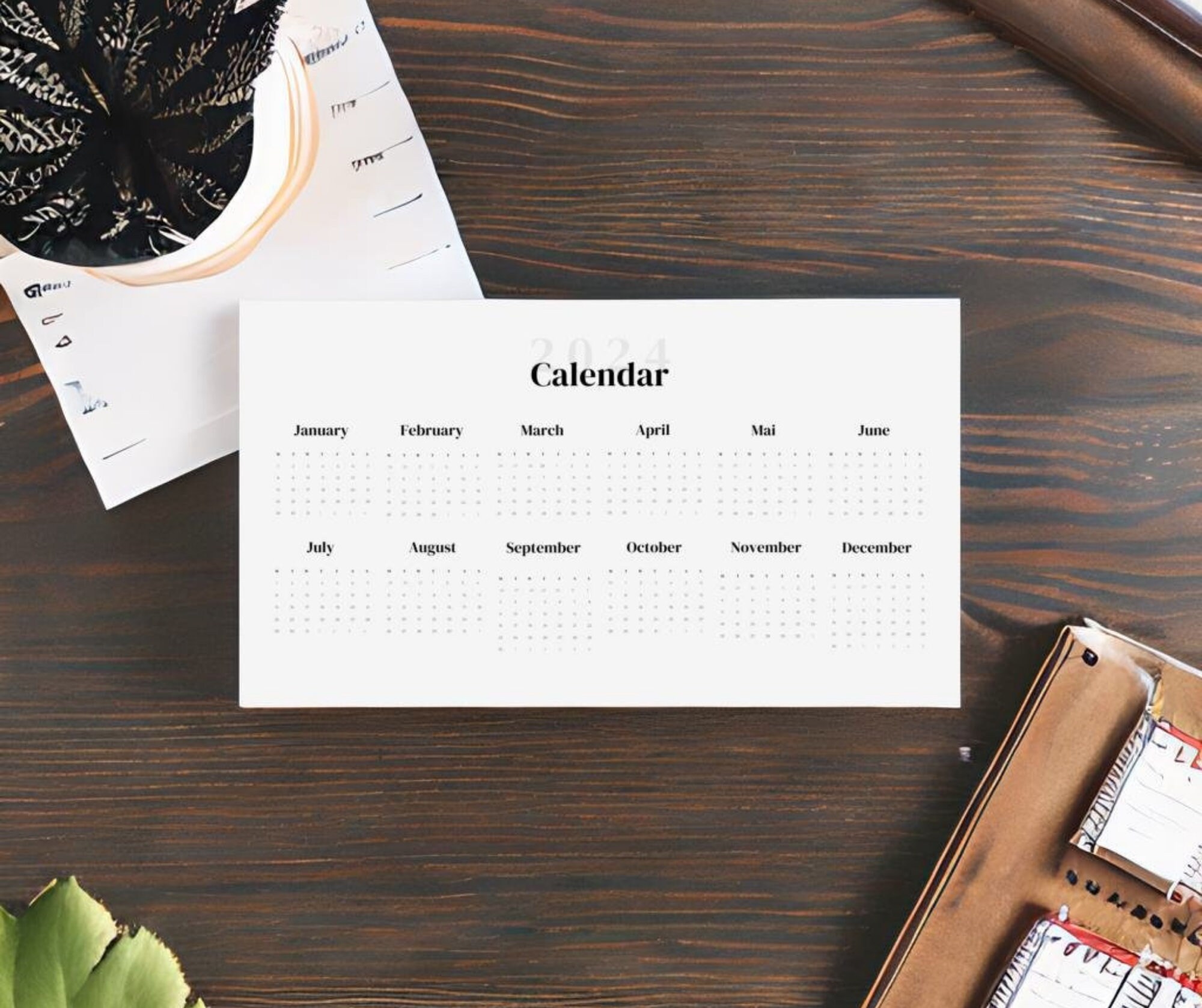 Customize Calendar 2024 Printable Calendar Photography Digital Download ...