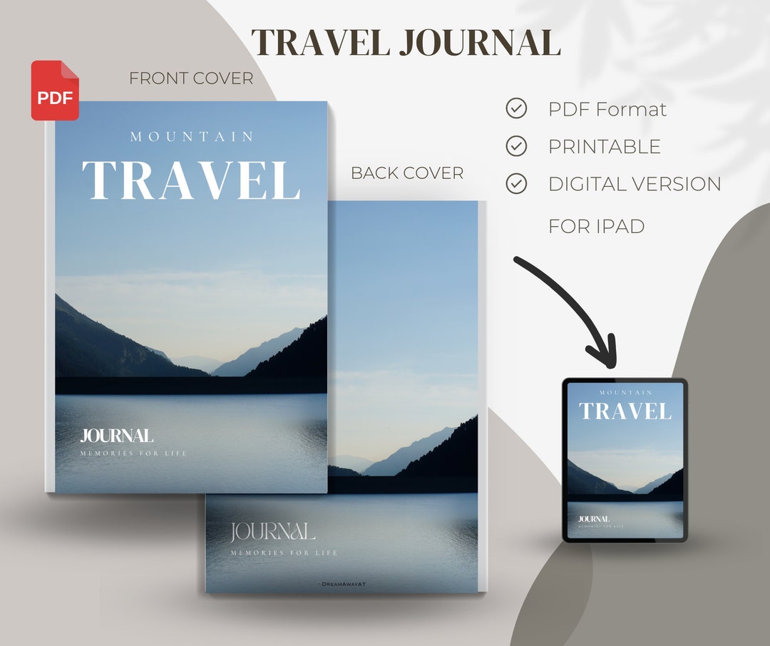 Digital Travel Journal | Printable Journal | Travel Gift ...