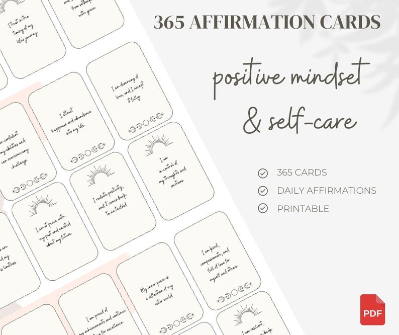Daily Affirmations Cards Positive Quotes for a Positive Morning ...