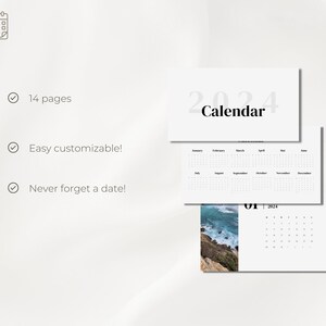 Customize Calendar 2024 Printable Calendar Photography Digital Download ...