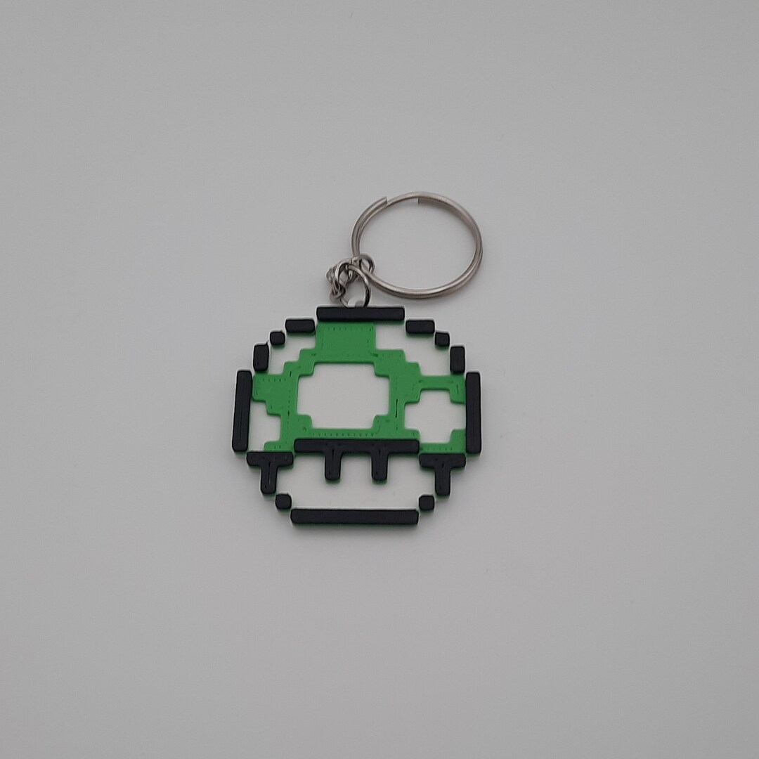 Super Mario Bros Level-up Mushroom Keychain 3D Printed - Etsy