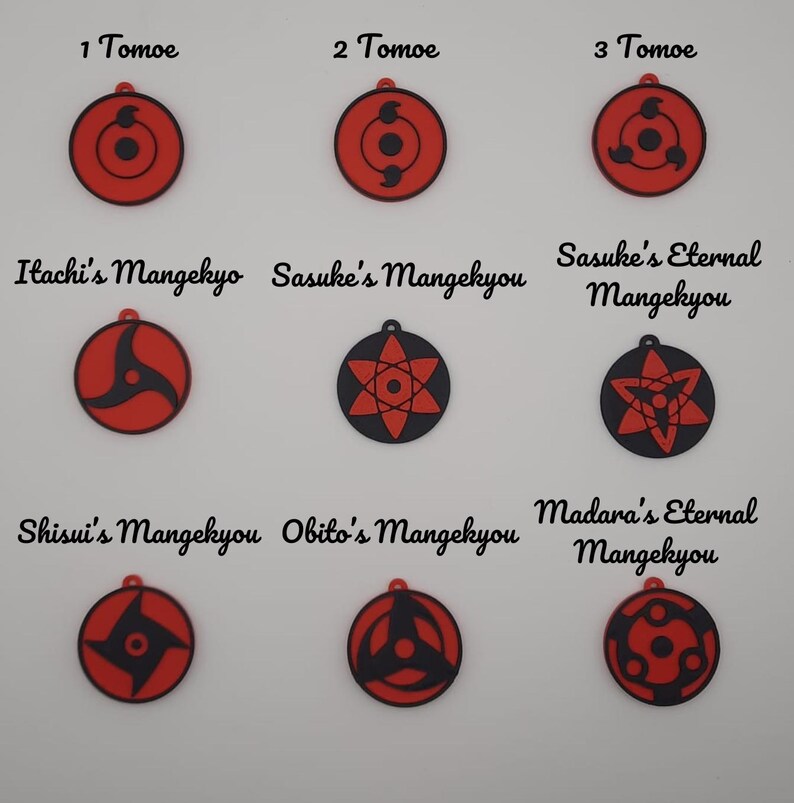 Naruto Sharingan Keychain 3D Printed Anime Eye Accessory - Etsy Australia