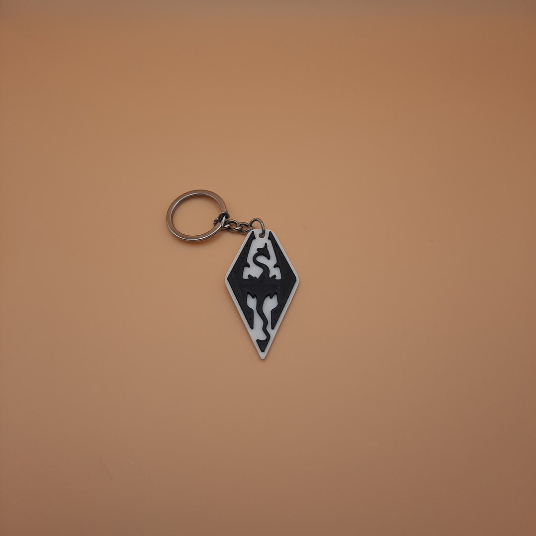 The Elder Scrolls 5 Skyrim Keychain 3D Printed Logo - Etsy