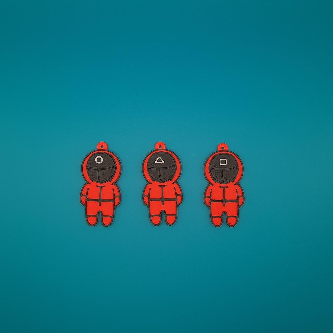 Squid Game Soldier / Guard Keychain 3D Printed - Etsy