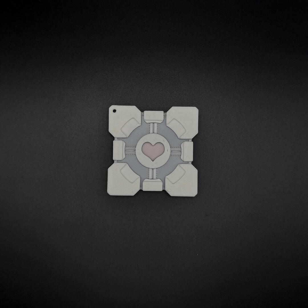 Weighted Companion Cube From Portal / Portal 2 Keychain 3D Printed - Etsy