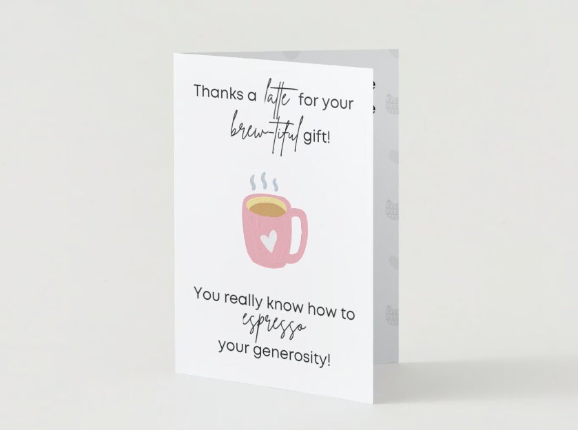 Cute Thank You Card Thank You Card Funny Thank You Card Punny Thank You ...