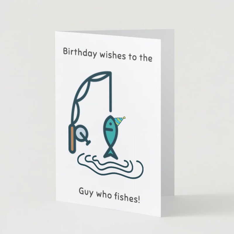 Fish Birthday Card - Etsy