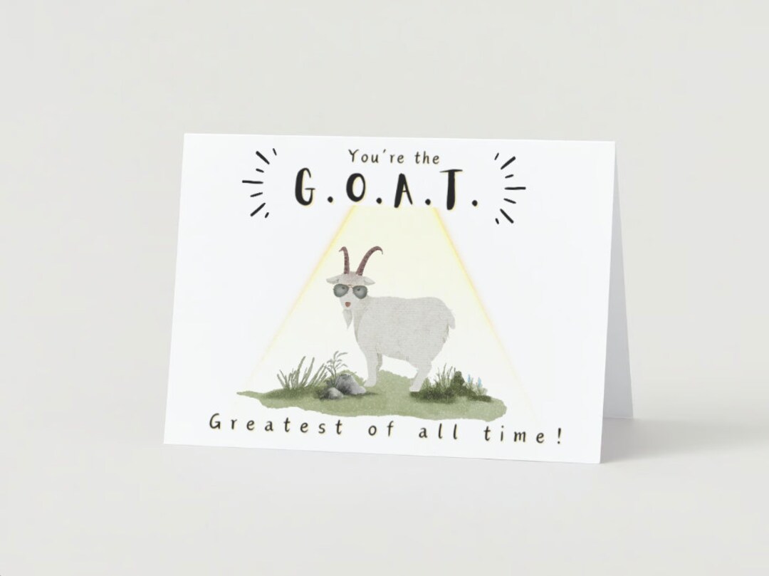 G.O.A.T. Congrats New Job Card | New Job Card | Funny Greeting Card ...
