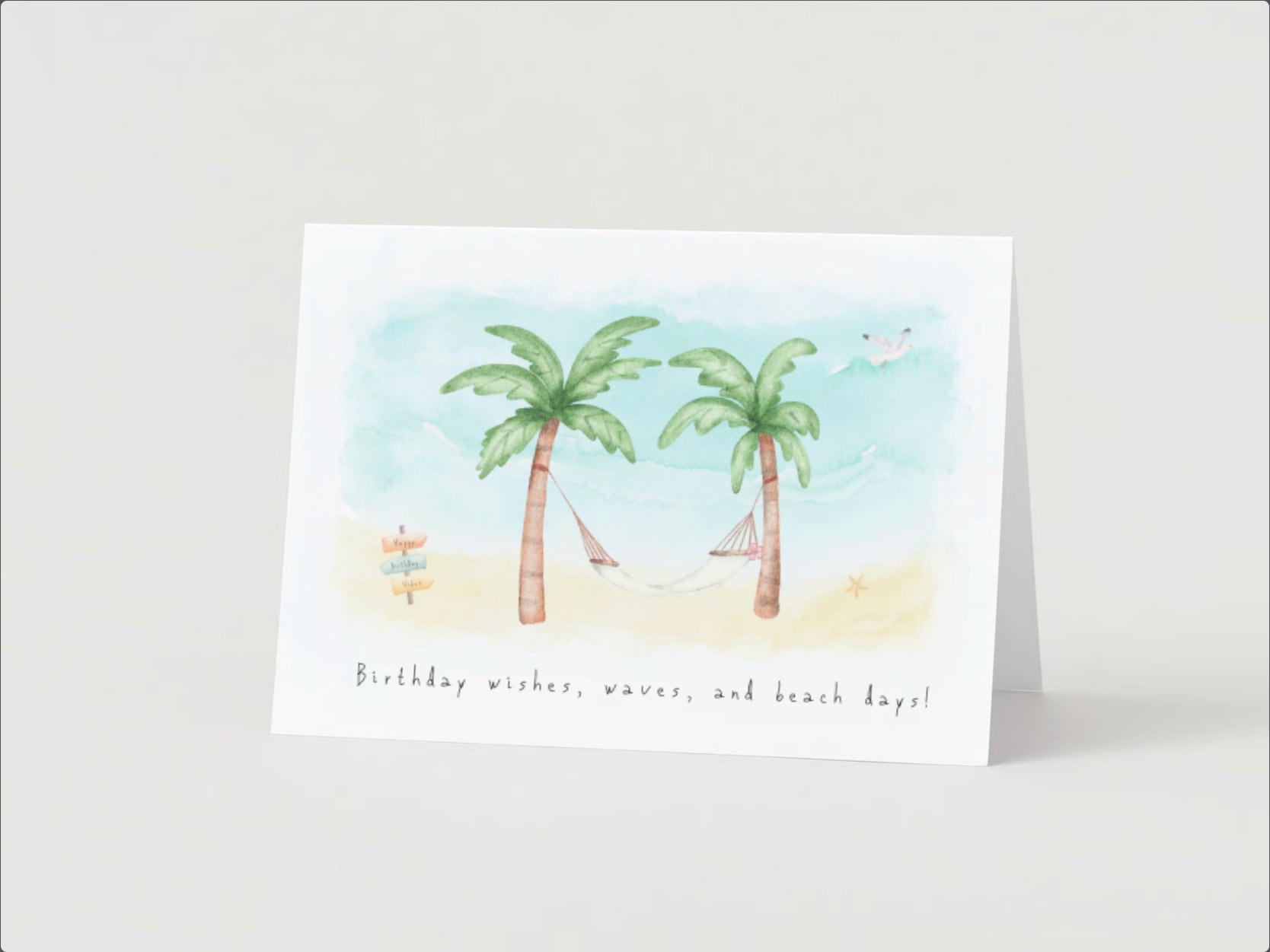 Happy Birthday Beach Day Card | Happy Beach Birthday! | Card for Anyone ...