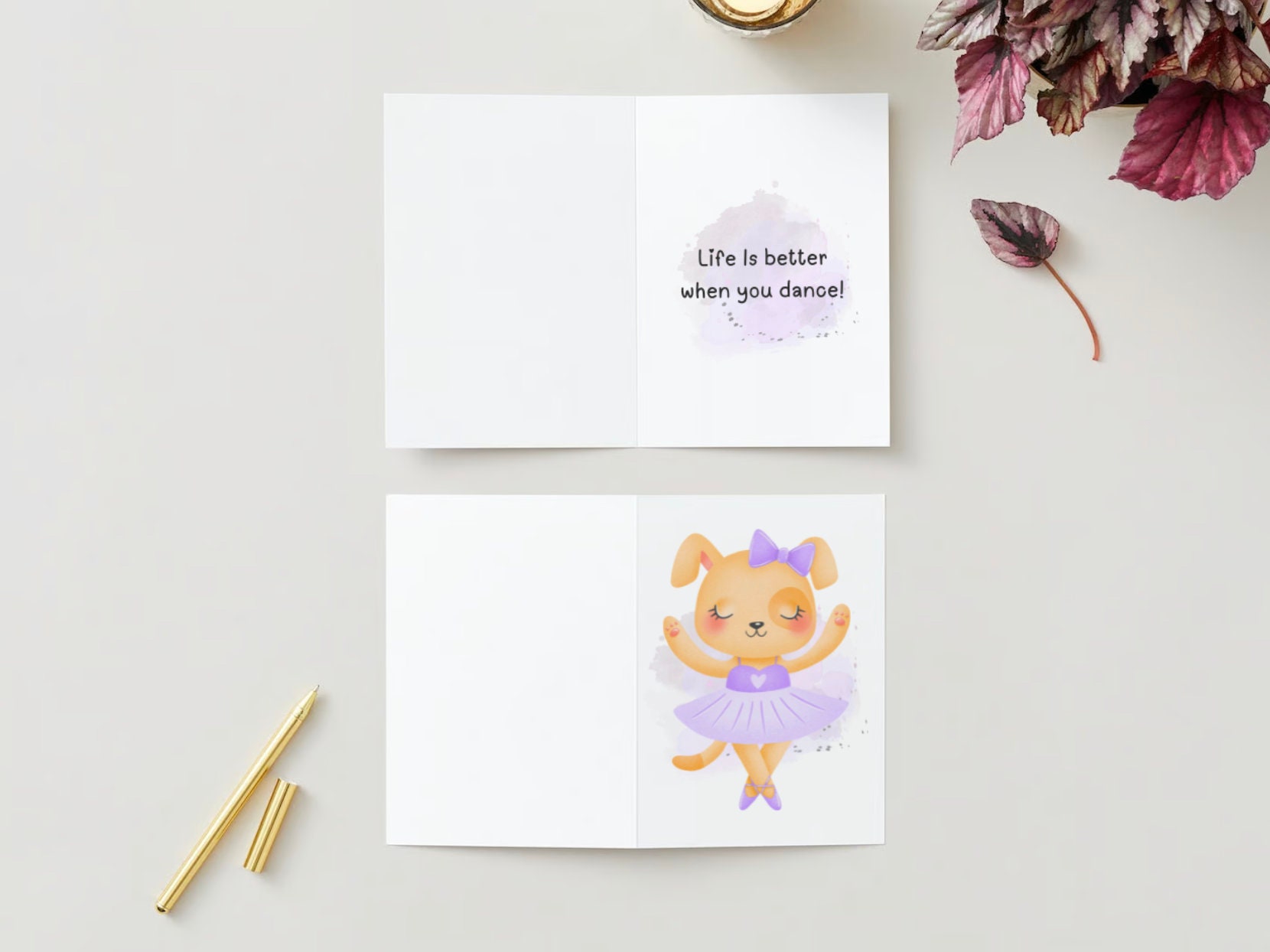 Dance Greeting Card Ballerina Dance Dog Life is Better When You Dance ...
