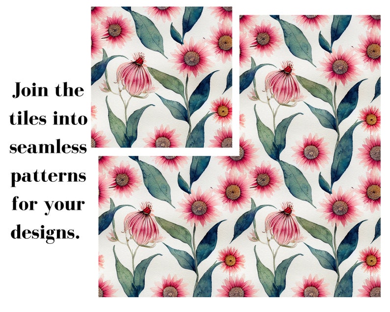 Seamless Bloom Pattern, Flower Design, Digital Bloom Design, Digital ...